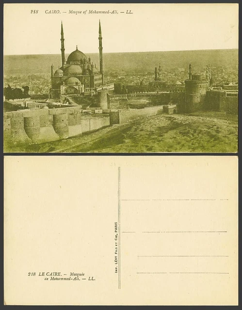 EGYPT OLD POSTCARD Cairo Mosque of Mohammed Ali, Le Caire Mosquee de L ...