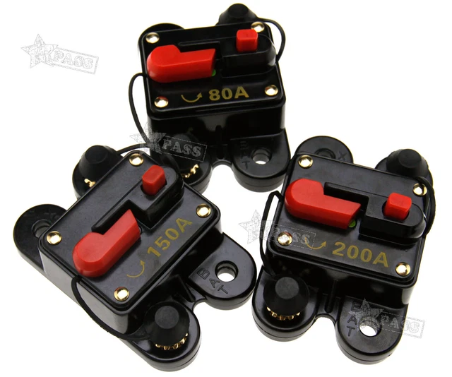 GENUINE 80-200A CIRCUIT Breaker Dual Battery Manual Reset 12V 24 Volt ...