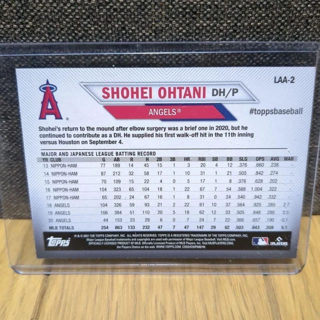 2021 SHOHEI OTANI player card V4 $190.55 - PicClick AU