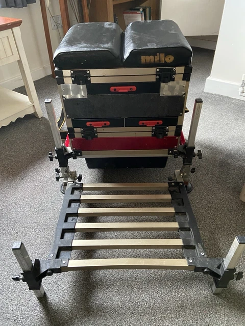 TEAM MILO PRO 6 Drawer Match Float Fishing Seat Box With Platform £150. ...