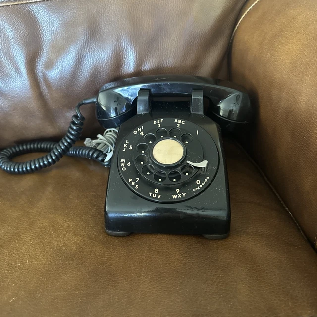 VINTAGE BELL SYSTEM Western Electric Black Rotary Phone **FAST SHIPPING ...