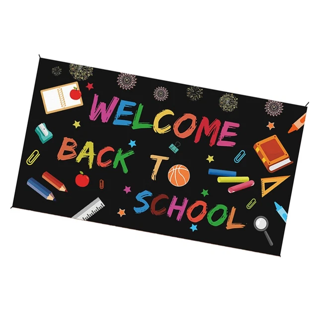1 PC WELCOME Back To School Backdrop Classroom Scene Layout Props Back ...