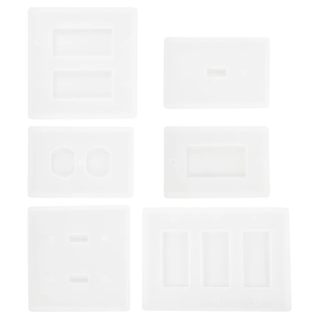 6 PCS DIY Socket Panel Mold Silicone Epoxy Molds for Light Switch £19. ...