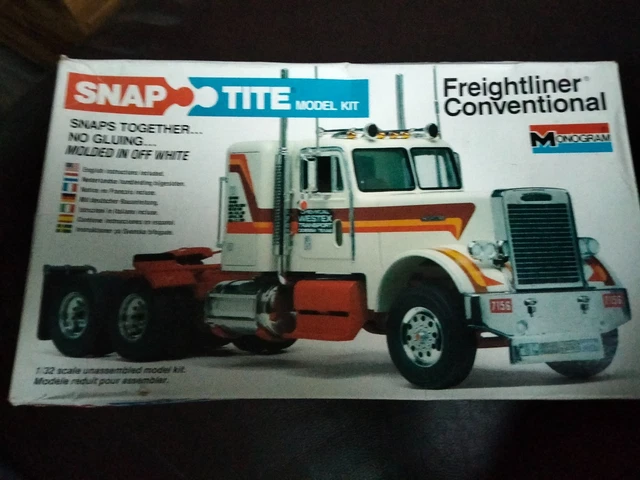 VINTAGE MONOGRAM SNAPTITE model kit Freightliner Conventional truck ...