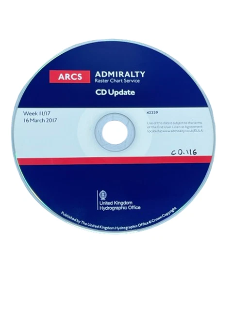 ADMIRALTY ARCS CD Update Raster Chart Digital Official Maritime P1 11/ ...