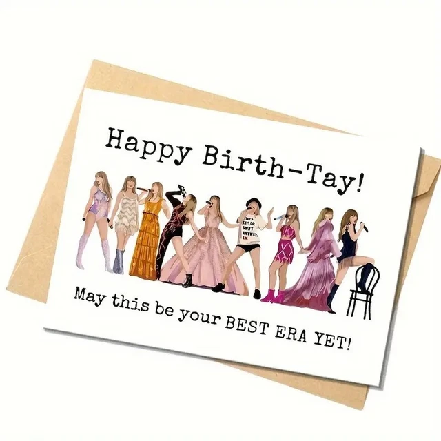 HAPPY BIRTHDAY BIRTH-TAY Best Era Ever Taylor Swift Card Great for all ...