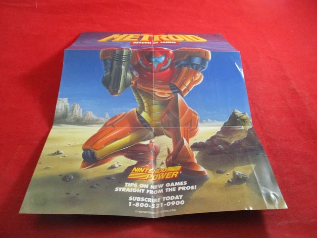 METROID II RETURN of Samus Nintendo Power Game Boy insert affiche ...