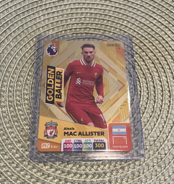 GOLDEN BALLER ALEXIS Mac Allister Panini Adrenalyn XL Premier League ...