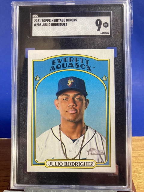 2021 TOPPS HERITAGE Minors #205 Julio Rodriguez Everett Aquasox ...