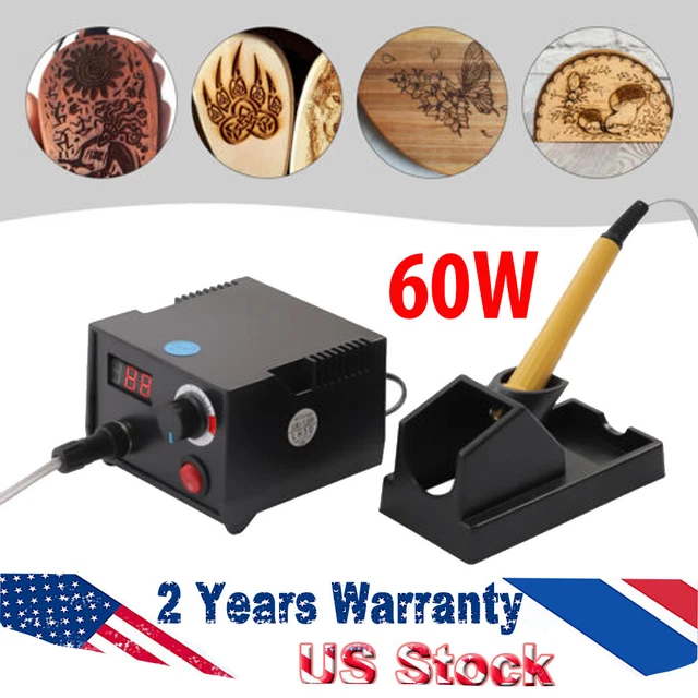 US 110V DIGITAL Pyrography Machine Gourd Wood Burning Pen Craft Tool ...