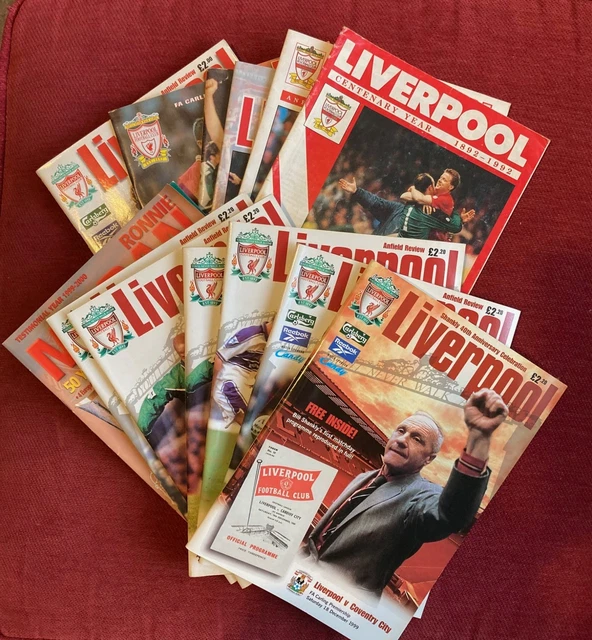 12 DIFFERENT (13 total) Liverpool FC 1990s-2000s programmes £12.94 ...
