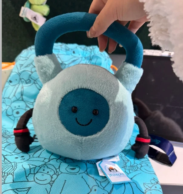 JELLYCAT AMUSEABLES SPORTS Kettlebell Plush Toy with Tags Dust Bag Fun ...