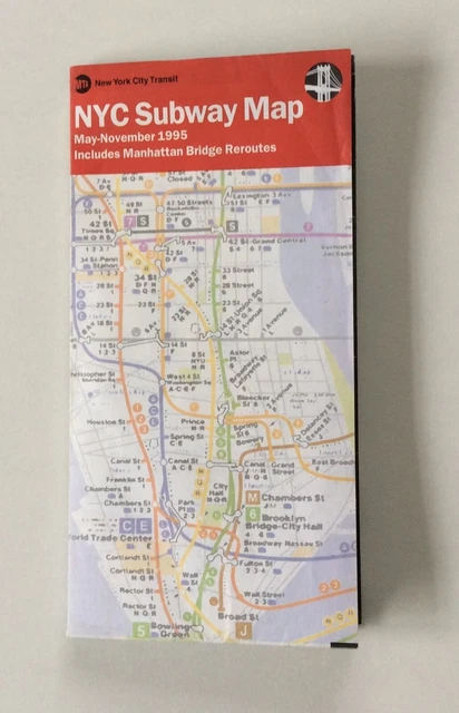 PLAN METRO NEW-YORK 1995 - Nyc Subway Map EUR 8,00 - PicClick FR