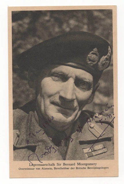 BERNARD MONTGOMERY - British Army Officer, WWI, WWII - Autographed ...