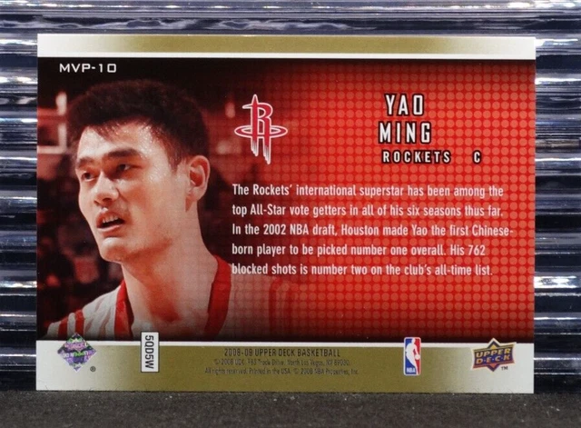 CARTE DE BASKETBALL NBA Yao Ming 2008-09 Upper Deck TEAM MVP #10 Houston Rockets EUR 2,16 ...