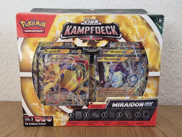 POKÉMON LIGA KAMPFDECK Miraidon ex Regieleki VMAX Deutsch NEU OVP EUR ...
