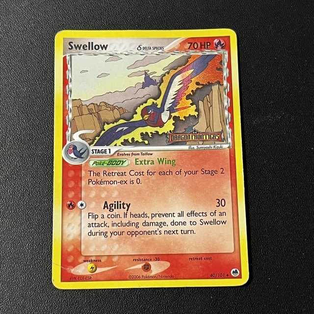 POKÉMON TCG SWELLOW (Specie Delta) EX Dragon Frontiers 40/101 Reverse ...