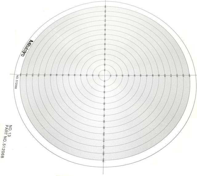 OPTICAL COMPARATOR CHART For Profile Projector Overlay Chart Mitutoyo ...