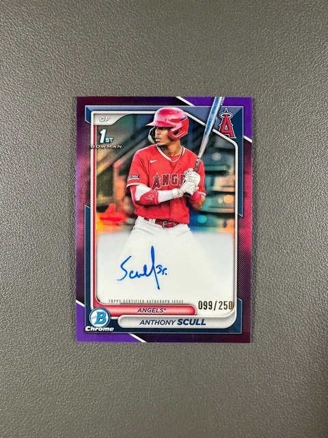 BOWMAN ANTHONY SCULL 2024/250 púrpura 1er refractor automático cromado ...