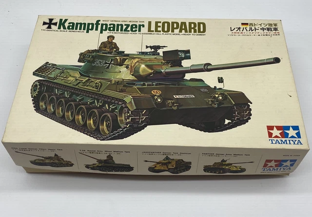 GERMAN KAMPFPANZER LEOPARD Tank - MOTORIZED - Tamiya MT-125 Model Kit 1 ...