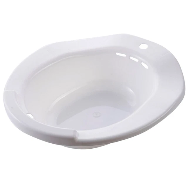 PLASTIC SITZ BATH Tub Basin Bidet on Toilet for Women Hemorrhoids White ...