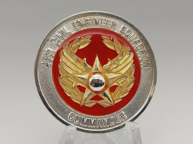 CIVIL ENGINEERS 45TH Squadron Commander Challenge Coin Cape Canaveral £ ...