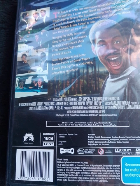 BEVERLY HILLS COP DVD Collectors Edition R4 BRAND NEW Eddie Murphy ...