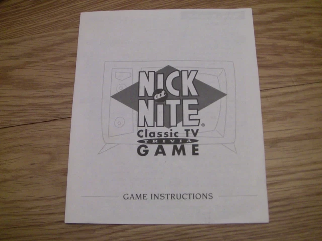 NICK AT NITE Classic TV Trivia Game 1996 Replacement Parts/Pieces ...