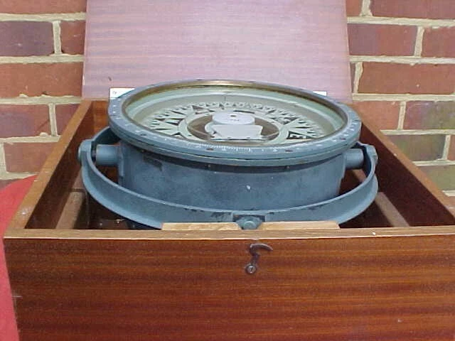 VINTAGE ROYAL NAVY SHIPS MARINE 12" GIMBAL COMPASS : HEATH & Co. LONDON ...