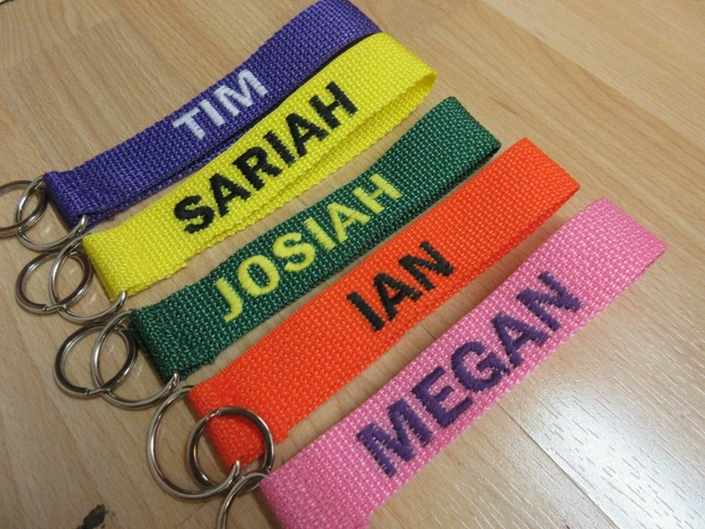 PERSONALIZED KEYCHAIN CUSTOM Made Key Ring Key Fob With Your Name Tag ...