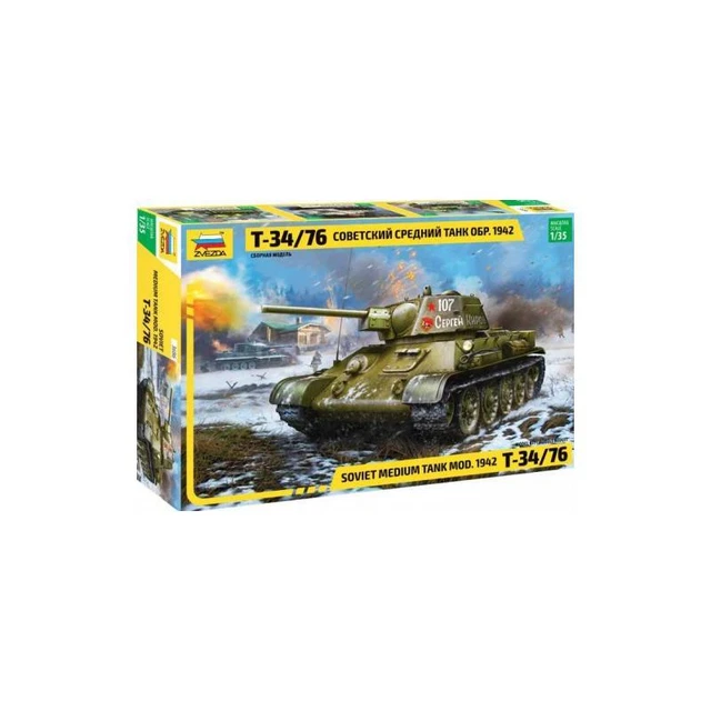 MAQUETTE CHAR SOVIET Medium Tank T-34/76 Mod.1942|zvezda|3686|1:35 Maquette Char EUR 29,59 ...