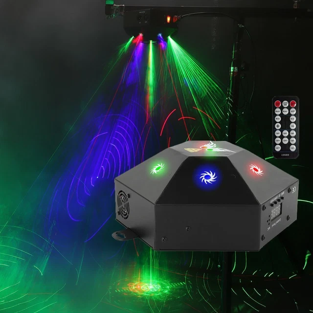 8-EYE RGB LASER Beam Scanner Projector Disco Dance Party Show Club ...