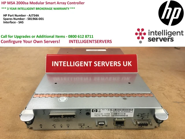 HP MSA 2000SA Controller Smart Array modulare ** AJ754A ** EUR 93,92 ...