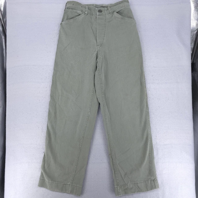 WW2 USMC HBT Pants Mens 28x29 Twill Herringbone Utility Trousers 1940s ...