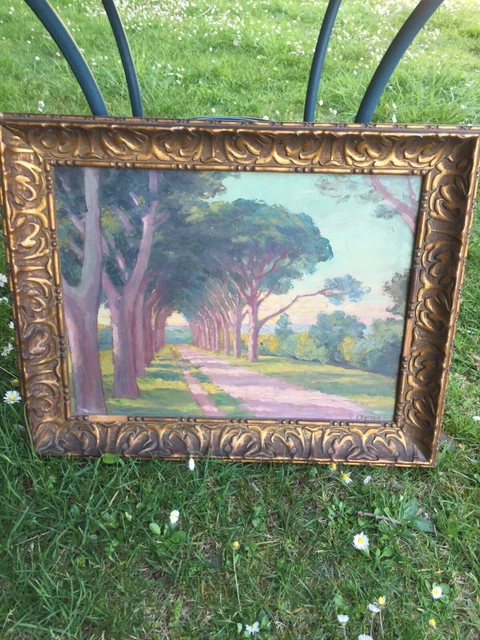 ANCIEN TABLEAU PEINTURE, huile sur toile 1926 signé Araïs cadre bois EUR 65,00 - PicClick FR