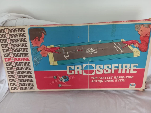 VINTAGE CROSSFIRE LARGE Board Game Ideal 1970s? Complete £99.00 ...