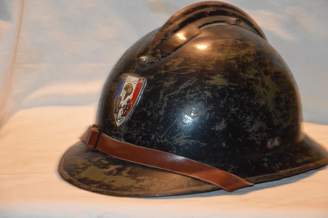 CASQUE MLE 1926 POLICE NOMINATIF-FRENCH POLICE HELMET 2°WW EUR 120,00 ...
