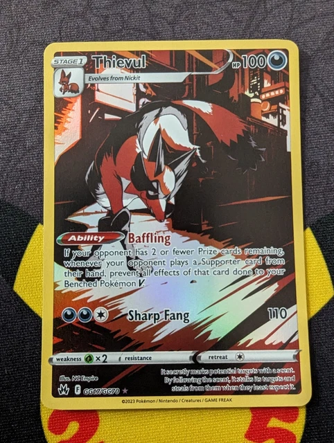 POKÉMON TCG THIEVUL Crown Zenith: Galarian Gallery GG17/GG70 Regular ...