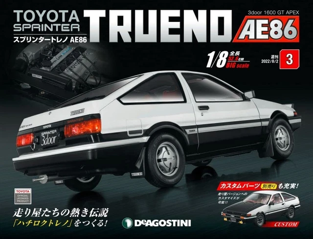 NEW DEAGOSTINI WEEKLY No.3 SPRINTER TRUENO AE86 Toyota Model kit ...