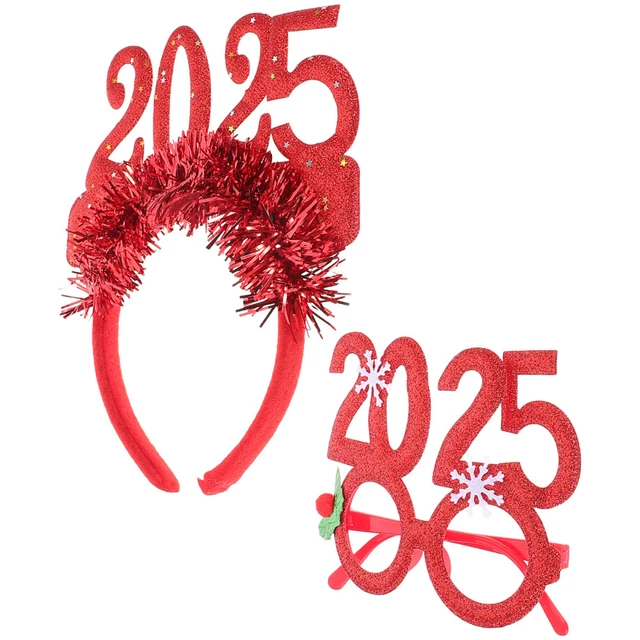 PARTY HEADBAND NUMBER Sunglasses New Year 2025 Eyeglasses Years Eve ...