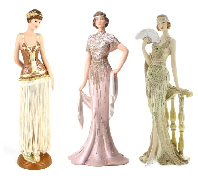 BROADWAY BELLES ART Deco Lady Figurines - Octavia, Poppy, Dorothy Boxed ...