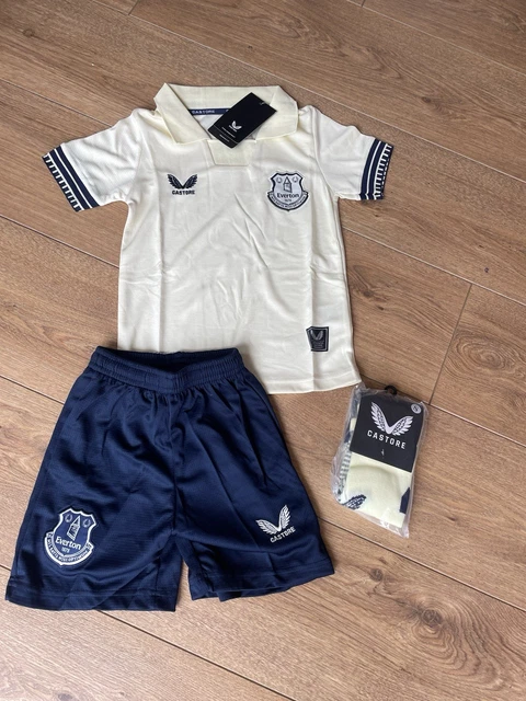 EVERTON AWAY FOOTBALL Kit | 2025/26 | With Socks | EFC | Age 8-9 | Size ...