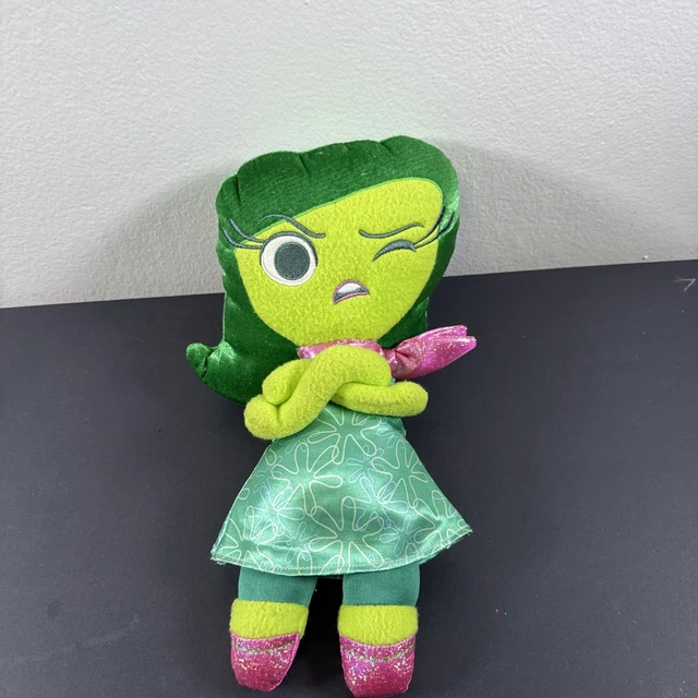 DISNEY PIXAR INSIDE Out Green Disgust Plush Toy Arms Crossed 12” Disney ...