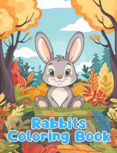 RABBITS COLORING BOOK: Simple Rabbits Coloring Pages For Kids Ages 1-3 ...