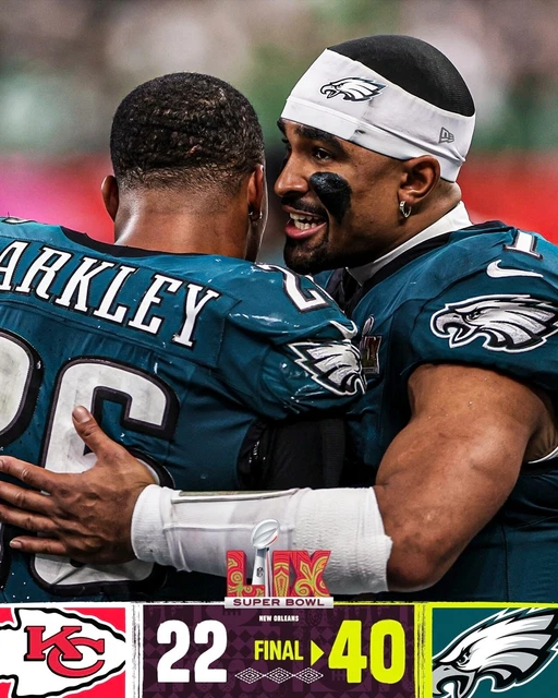 PHILADELPHIA EAGLES SUPER Bowl LIX Champions Final Score 8x10 NFL Football Photo $12.79 ...