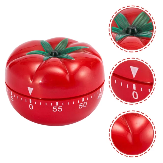 TOMATO SHAPED MECHANICAL Timer Kids Cooking Cartoon Manager Clock Child ...