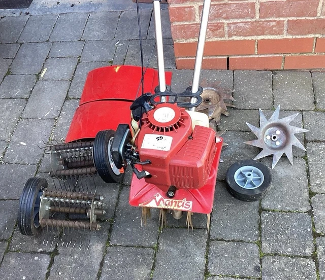 MANTIS TILLER TWO Stroke Petrol Rotavator with Lawn Scarifier ...