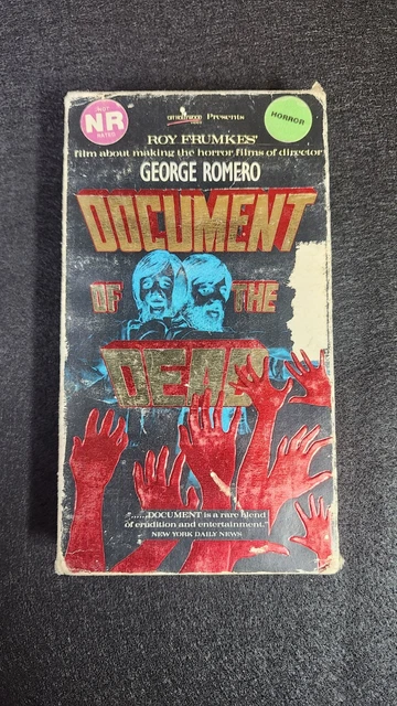 DOCUMENT OF THE Dead VHS Clamshell George Romero Zombie Horror £3.71 ...