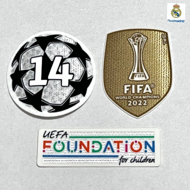 REAL MADRID UCL Patch Set 2023/24 World Champions Football Badge £12.00 ...