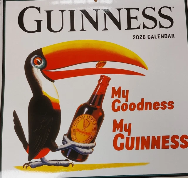 MY GOODNESS MY Guinness 2026 Wall Calendar NEW Stocking Filler ...